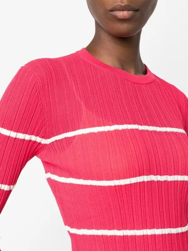 3.1 Phillip Lim Striped Ribbed-knit Top