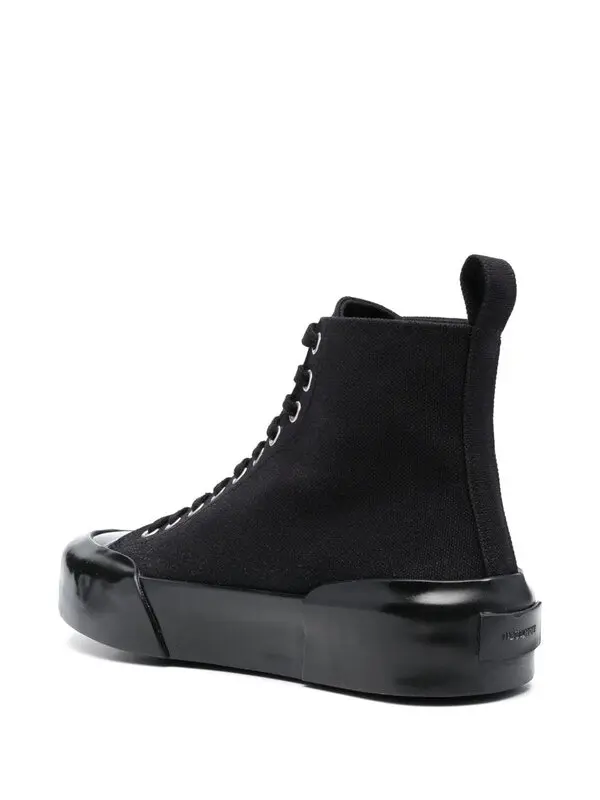 JIL SANDER High-top Canvas Sneakers - Black