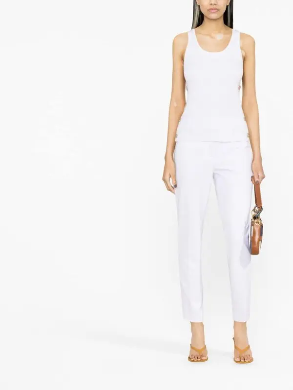 Michael Kors Button-embellished Ribbed Tank Top
