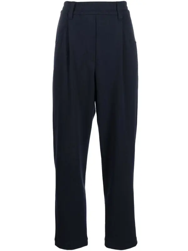 Brunello Cucinelli High-waisted Straight-leg Trousers