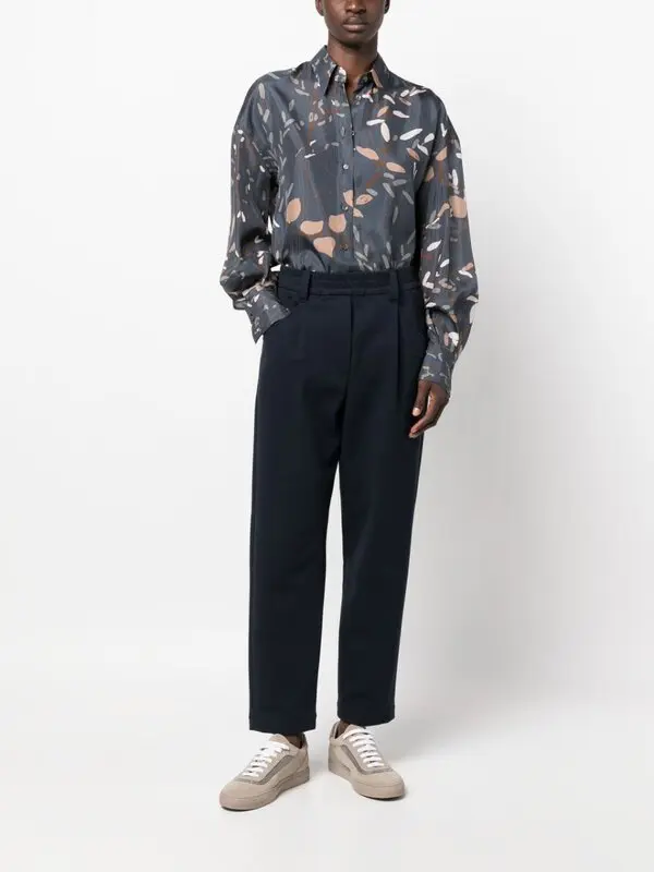 Brunello Cucinelli High-waisted Straight-leg Trousers