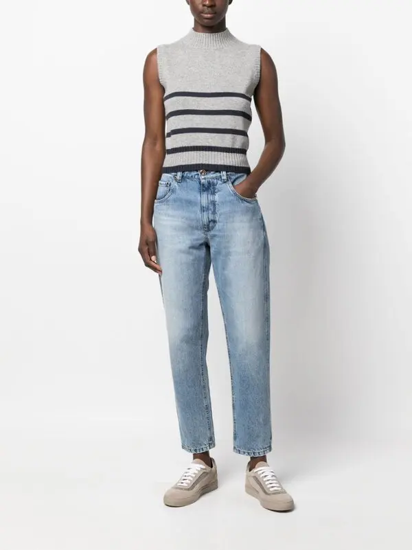 Brunello Cucinelli Striped Cashmere Vest
