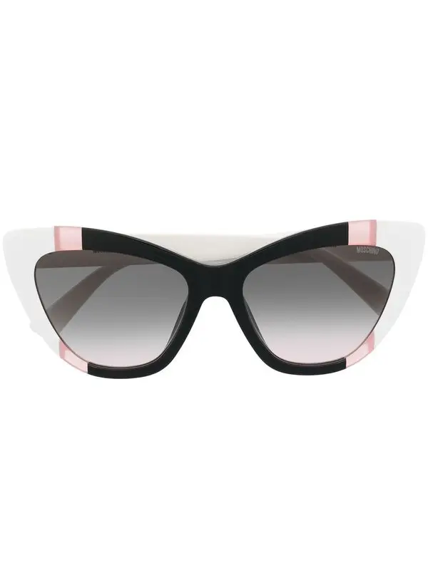 Moschino Panelled Cat-eye Sunglasses - White