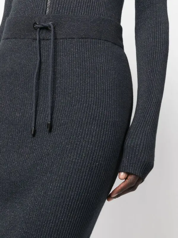 Brunello Cucinelli Ribbed-knit Midi Skirt