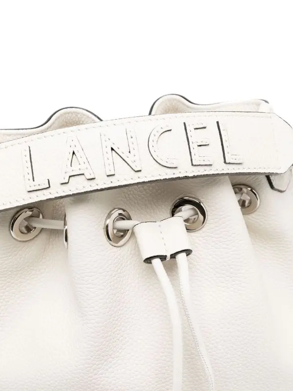 LANCEL Grained-texture Leather Bucket Bag