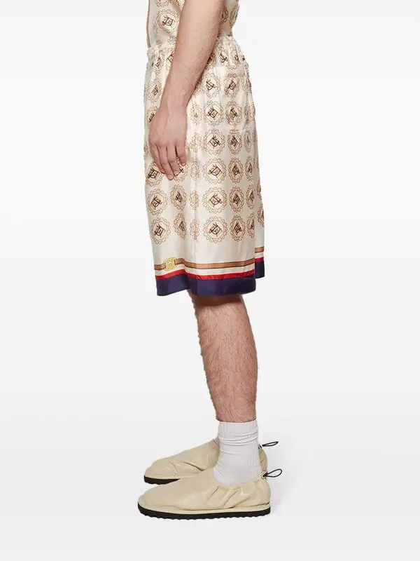 Gucci Graphic-print Silk Shorts