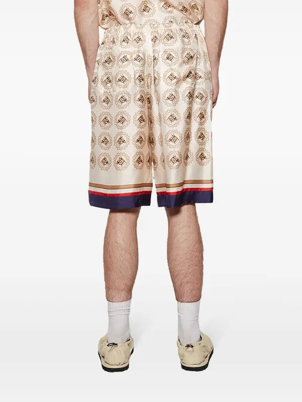 Gucci Graphic-print Silk Shorts