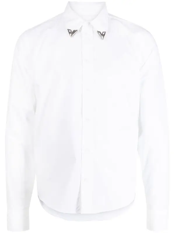 Off-White Straight-point Collar Shirt