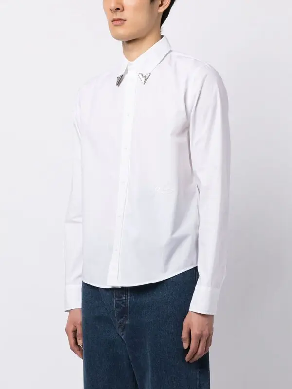 Off-White Straight-point Collar Shirt