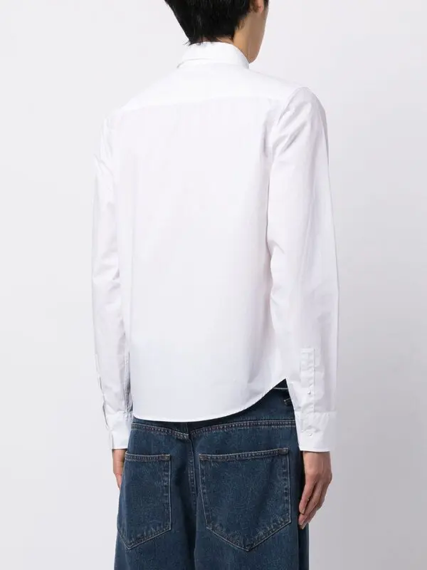 Off-White Straight-point Collar Shirt