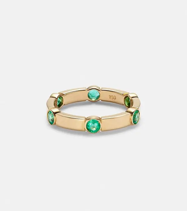 Ileana Makri Stepping Stone Ring With Emerald - Gold