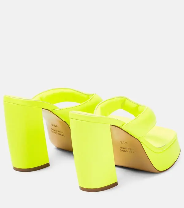 GIA BORGHINI Gia 17 Leather Platform Sandals