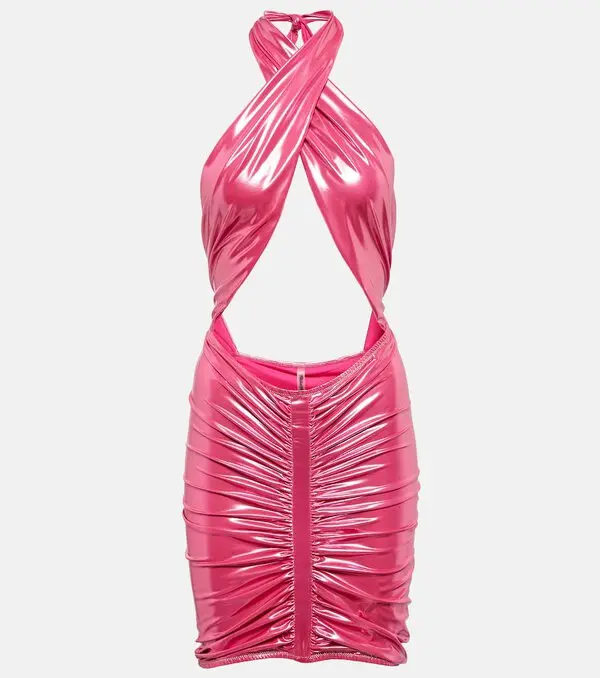 REINA OLGA Stallion Lamé Minidress - Pink
