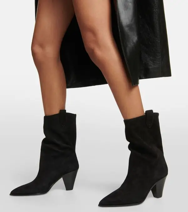 AQUAZZURA Boogie Suede Cowboy Boots