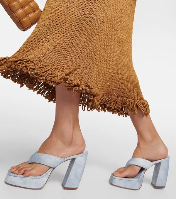 GIA BORGHINI Gia 17 Uni Platform Thong Sandals - Blue