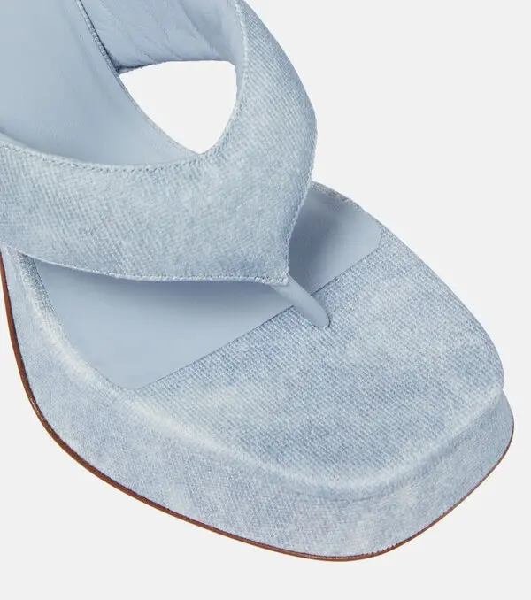 GIA BORGHINI Gia 17 Uni Platform Thong Sandals - Blue