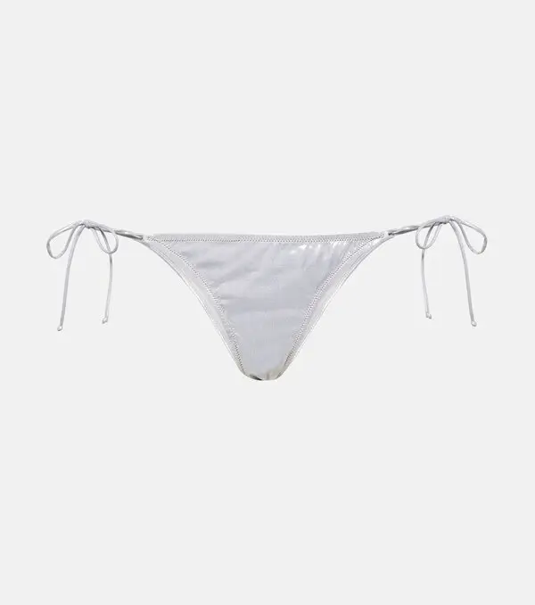 REINA OLGA Love Triangle Bikini Bottoms - Silver