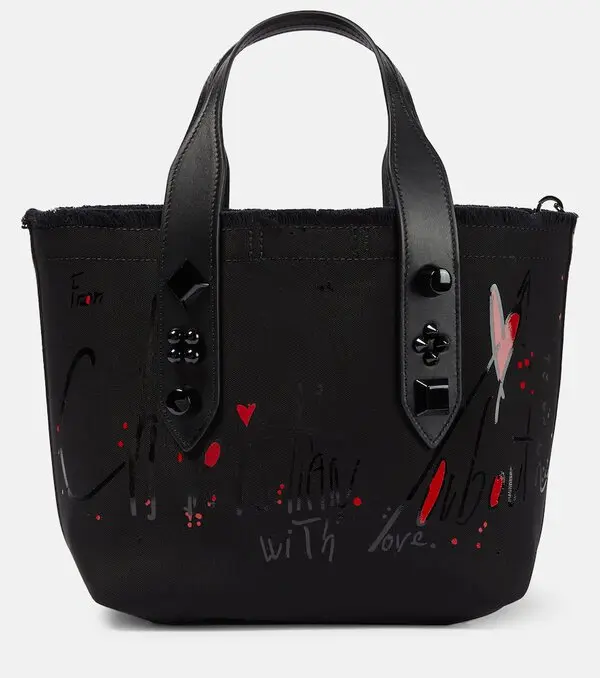 CHRISTIAN LOUBOUTIN Frangibus Small Printed Tote Bag - Black