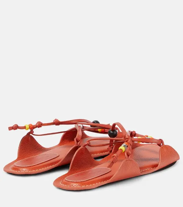 Marni X No Vacancy Inn Beaded Leather Sandals