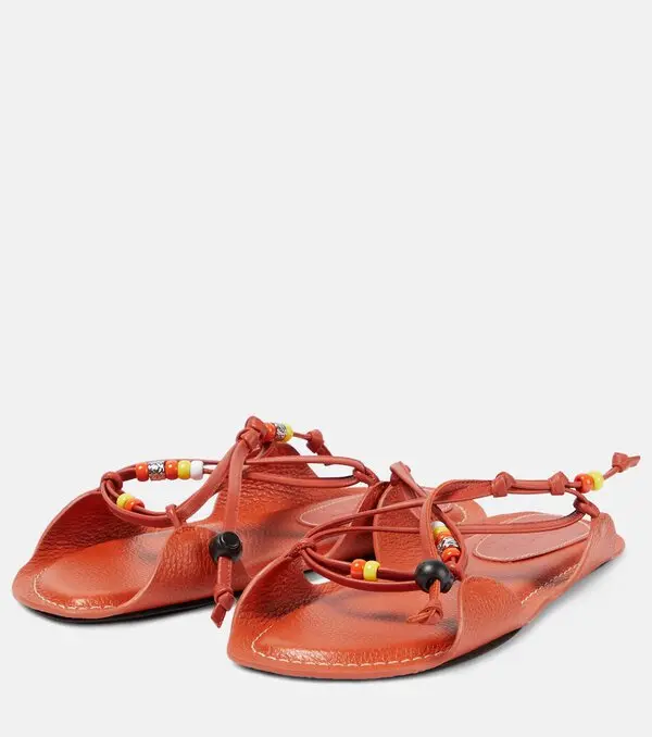 Marni X No Vacancy Inn Beaded Leather Sandals