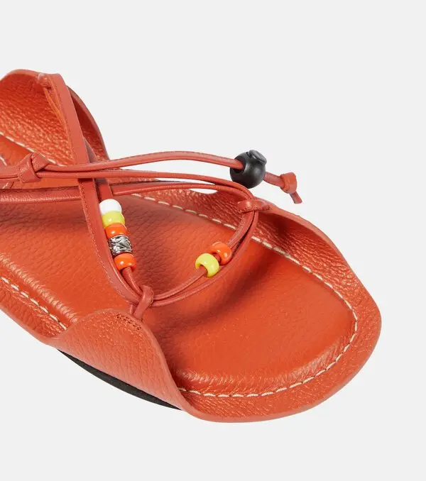 Marni X No Vacancy Inn Beaded Leather Sandals