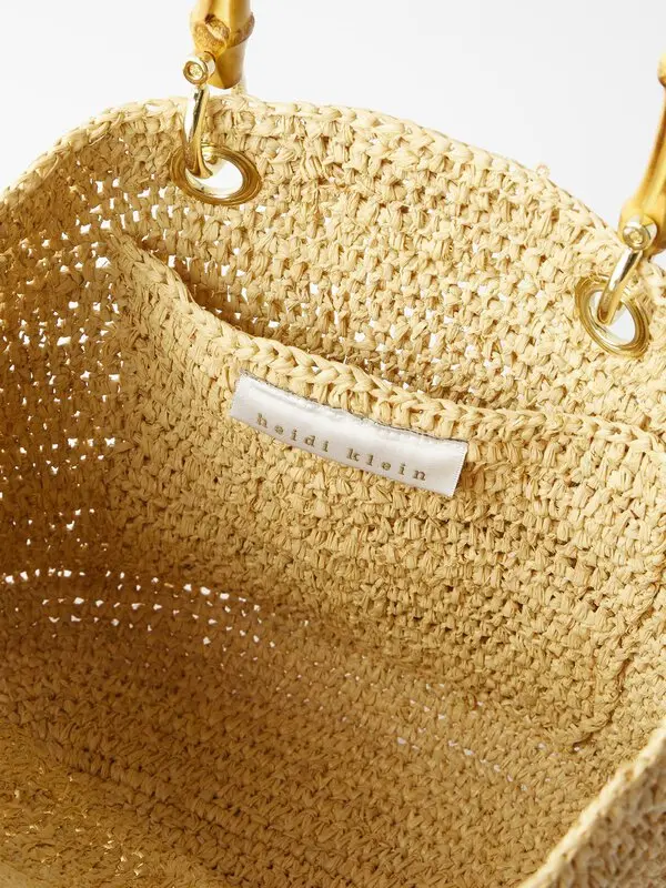 HEIDI /ハイディークラインBAMBOO 巾着バッグ Heidi Klein Savanna Bay Mini raffia bucket bag Heidi Klein