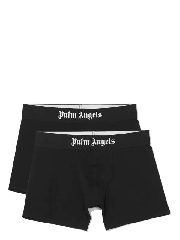 Palm Angels Pack-of-two Logo Waistband Briefs