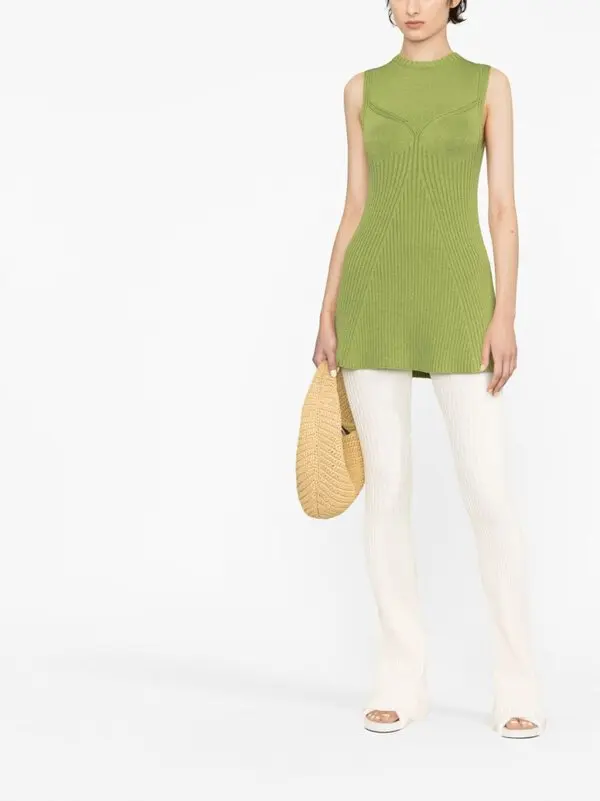 JIL SANDER Sleeveless Ribbed Knit Top