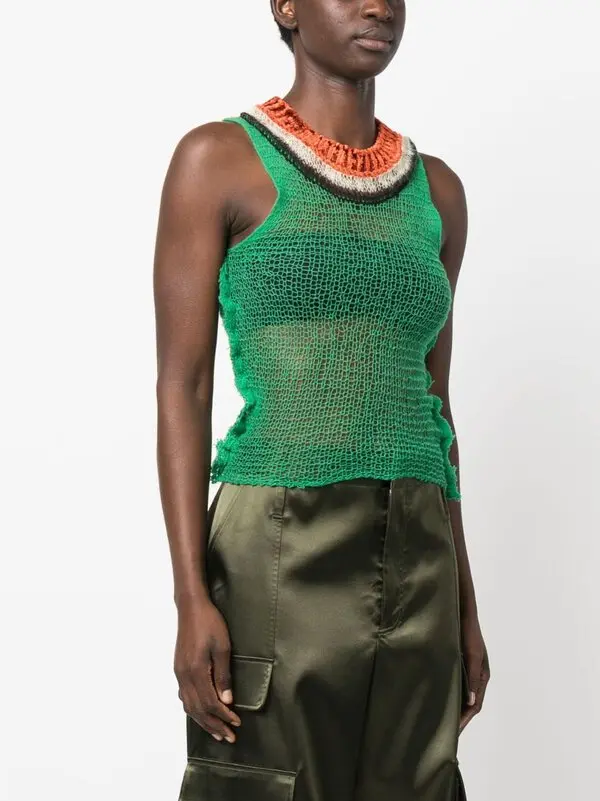 Buy Marni Open-back Knitted Top - Green At 10% Off | Editorialist