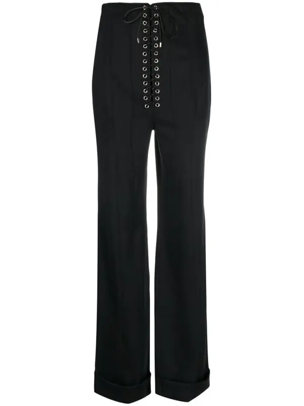 WEINSANTO Tie-fastening High-waisted Trousers