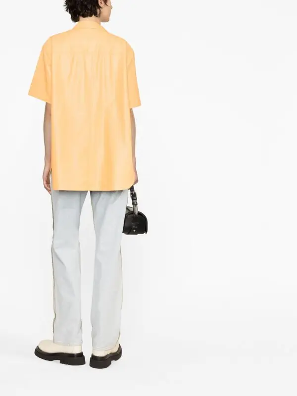 STAND STUDIO Norea Faux-leather Shirt - Orange