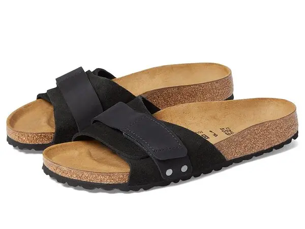 BIRKENSTOCK Oita Suede Slides - Black