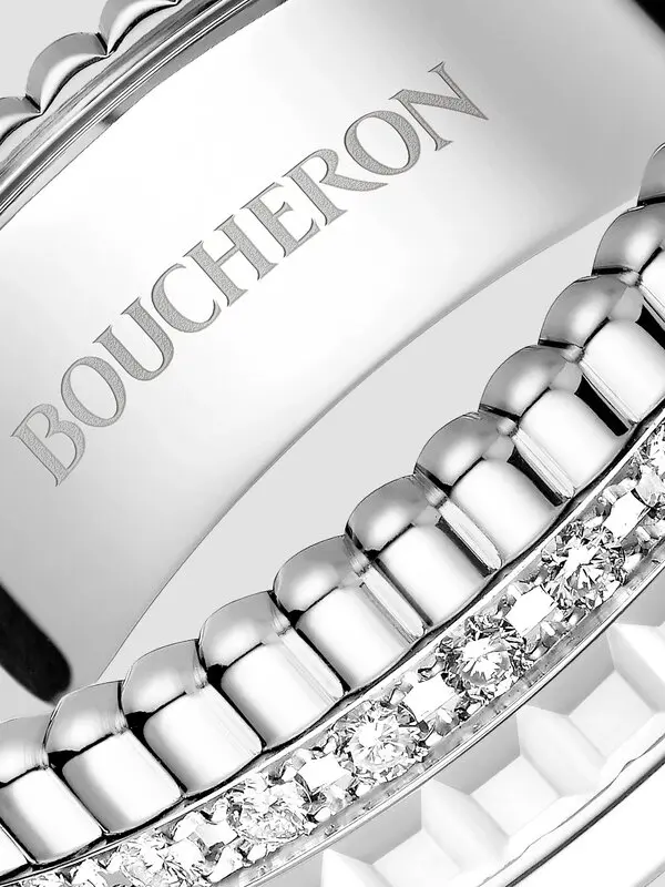 Boucheron Quatre White Edition 18k Hyceram & 0.26 Tcw Diamond Ring