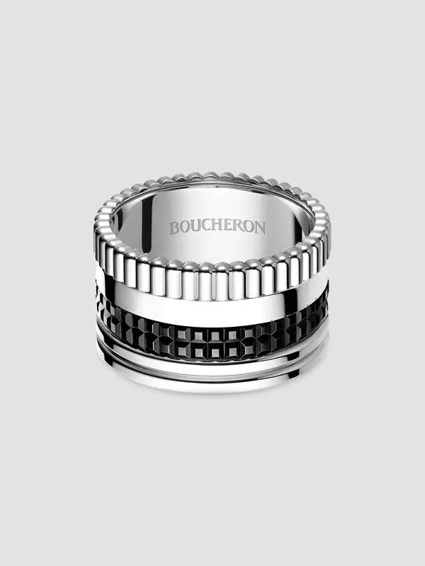 Boucheron Quatre Edition Two-tone 18k Gold Ring - Black