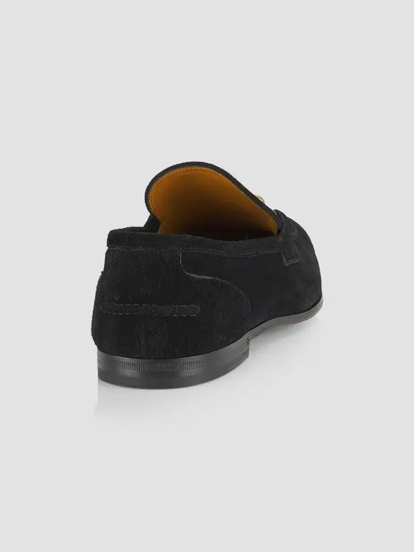 Gucci Suede Horsebit Loafers - Black