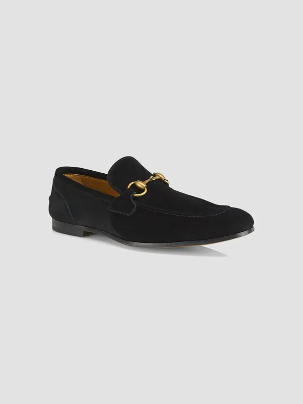 Gucci Suede Horsebit Loafers - Black