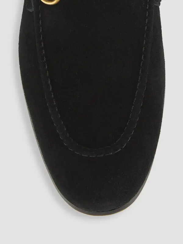 Gucci Suede Horsebit Loafers - Black