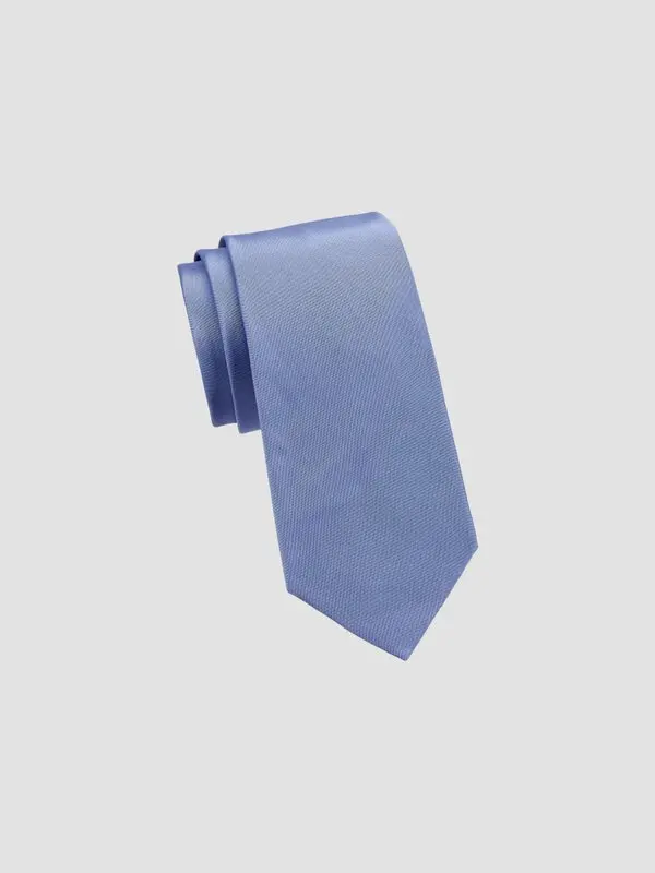 Ralph Lauren Purple Label Woven Silk Tie - Light Blue