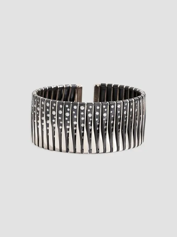 Vhernier Coucher Du Soliel 18k Yellow Bronze & 3.67 Tcw Diamond Cuff