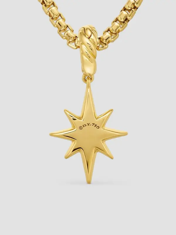 David Yurman North Star Amulet In 18k Yellow With Diamonds, 15mm