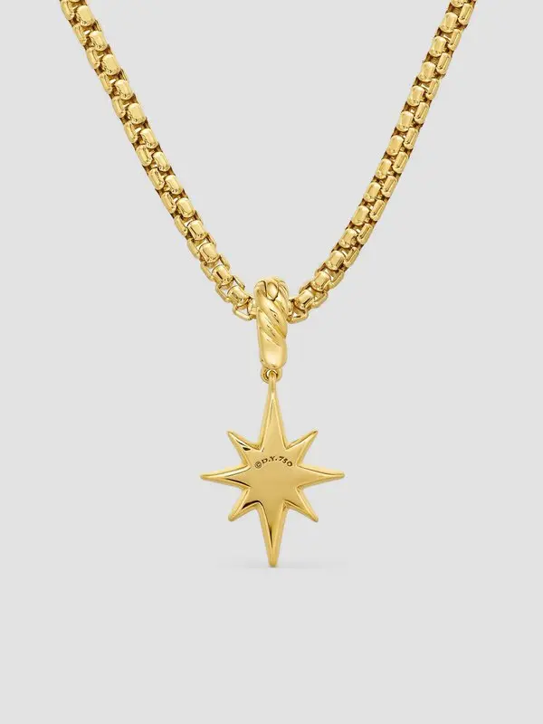 David Yurman North Star Amulet In 18k Yellow With Diamonds, 15mm