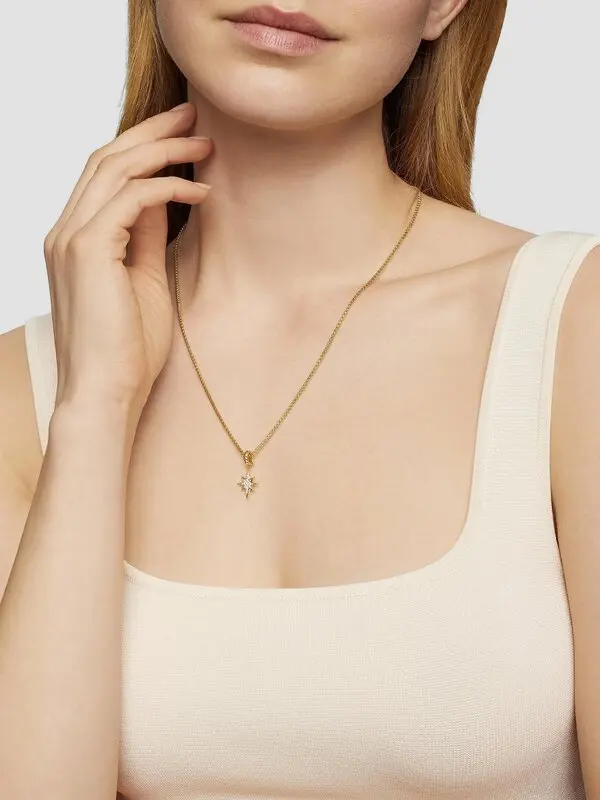 David Yurman North Star Amulet In 18k Yellow With Diamonds, 15mm