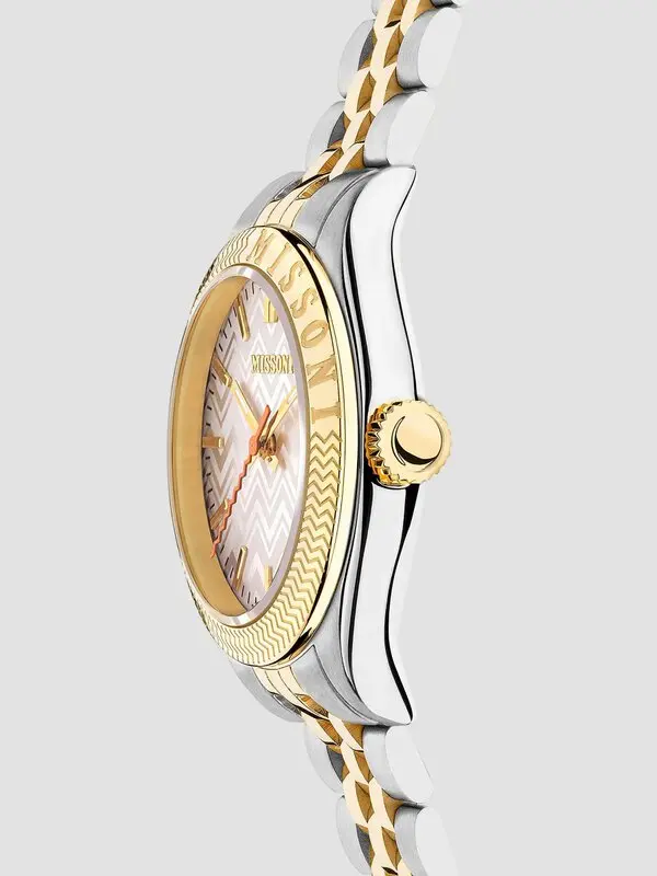 Missoni 34mm Ip Yellow Gold Stainless Steel Watch