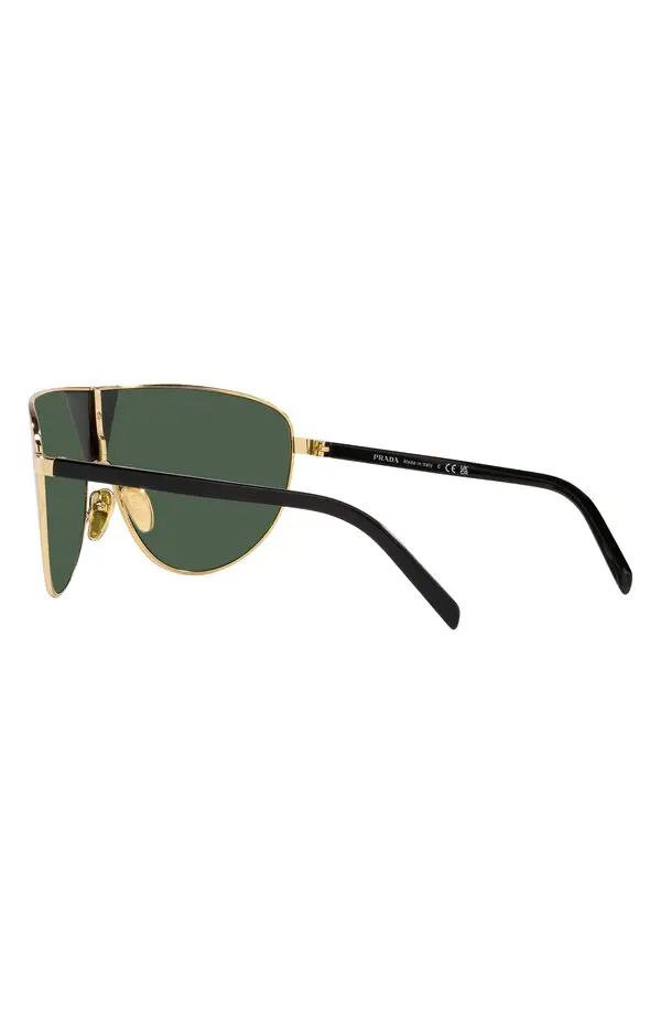 Prada 37mm Rectangular Sunglasses - Gold