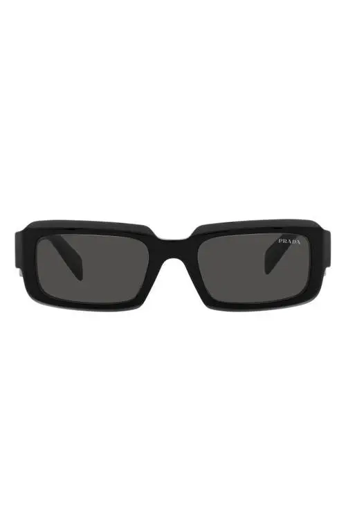 Prada 55mm Irregular Sunglasses - Black