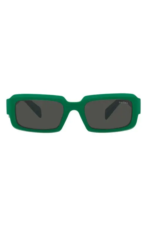 Prada 55mm Irregular Sunglasses - Green/dark Grey