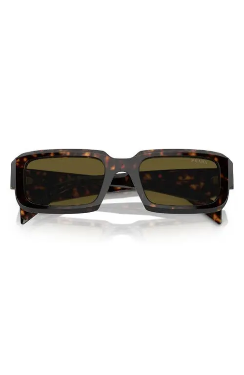 Prada 55mm Irregular Sunglasses - Tortoise