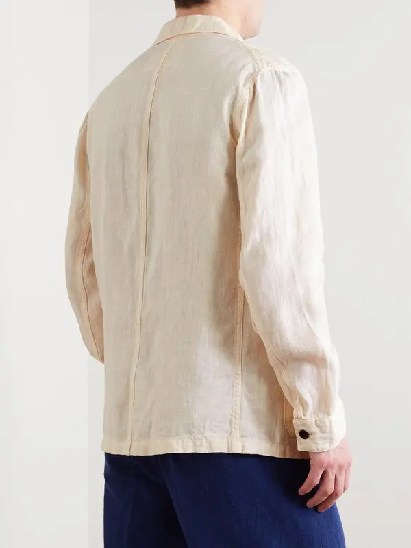Portuguese Flannel Labura Slim-fit Linen Jacket - Neutrals