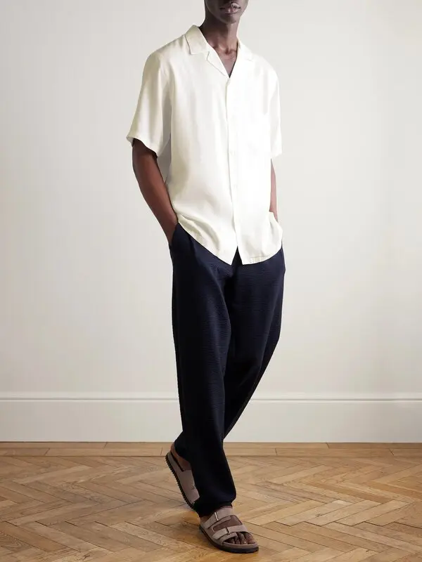 Portuguese Flannel Dogtown Camp-collar Tencel™ Lyocell Shirt - Neutrals