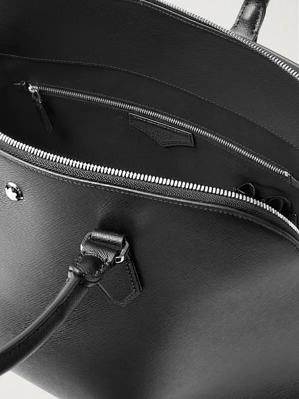 Montblanc Cross-Grain Leather Tote Bag - Black | Editorialist